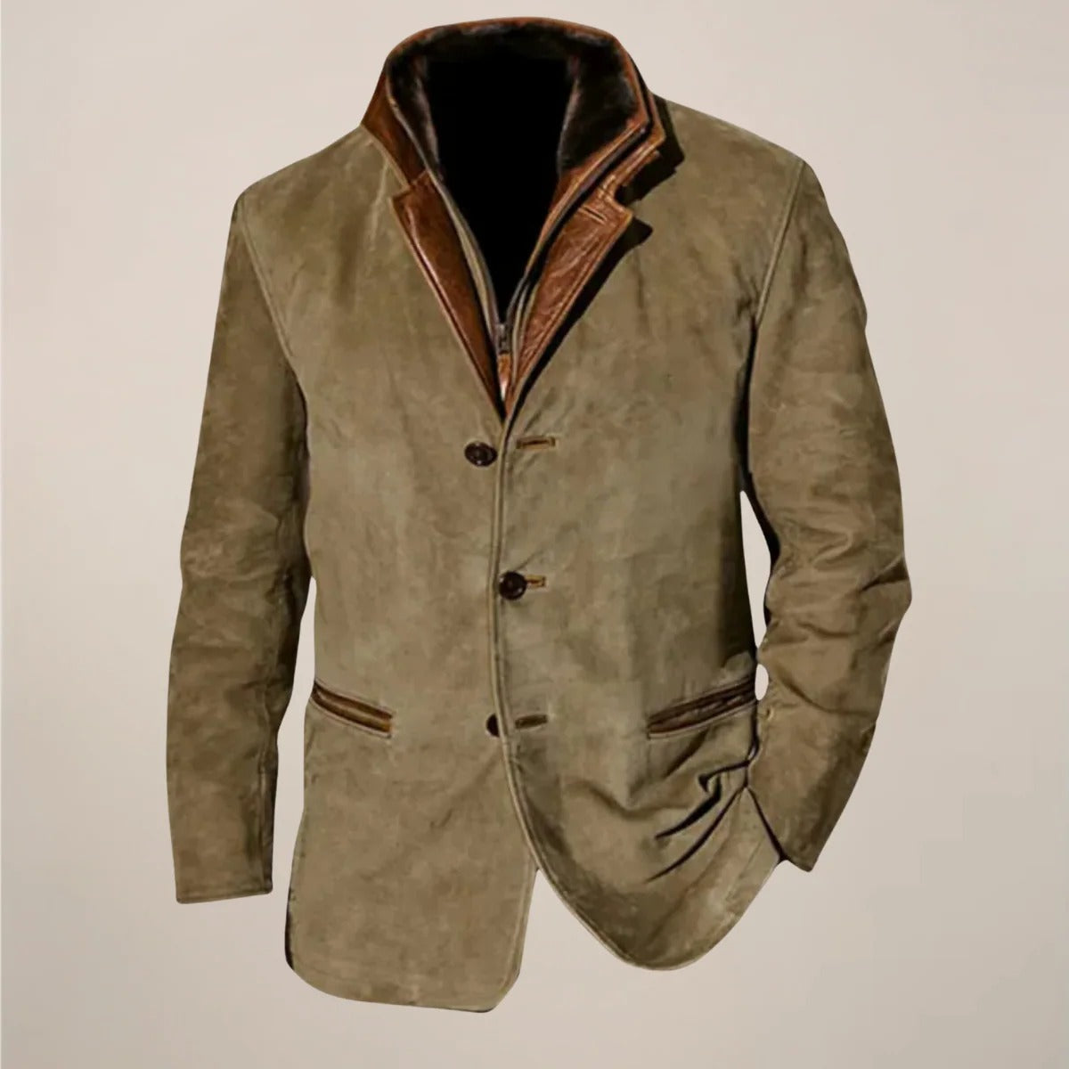 Men’s Harrison Suede Blazer – Classic Tailored Jacket – Victoria Muse